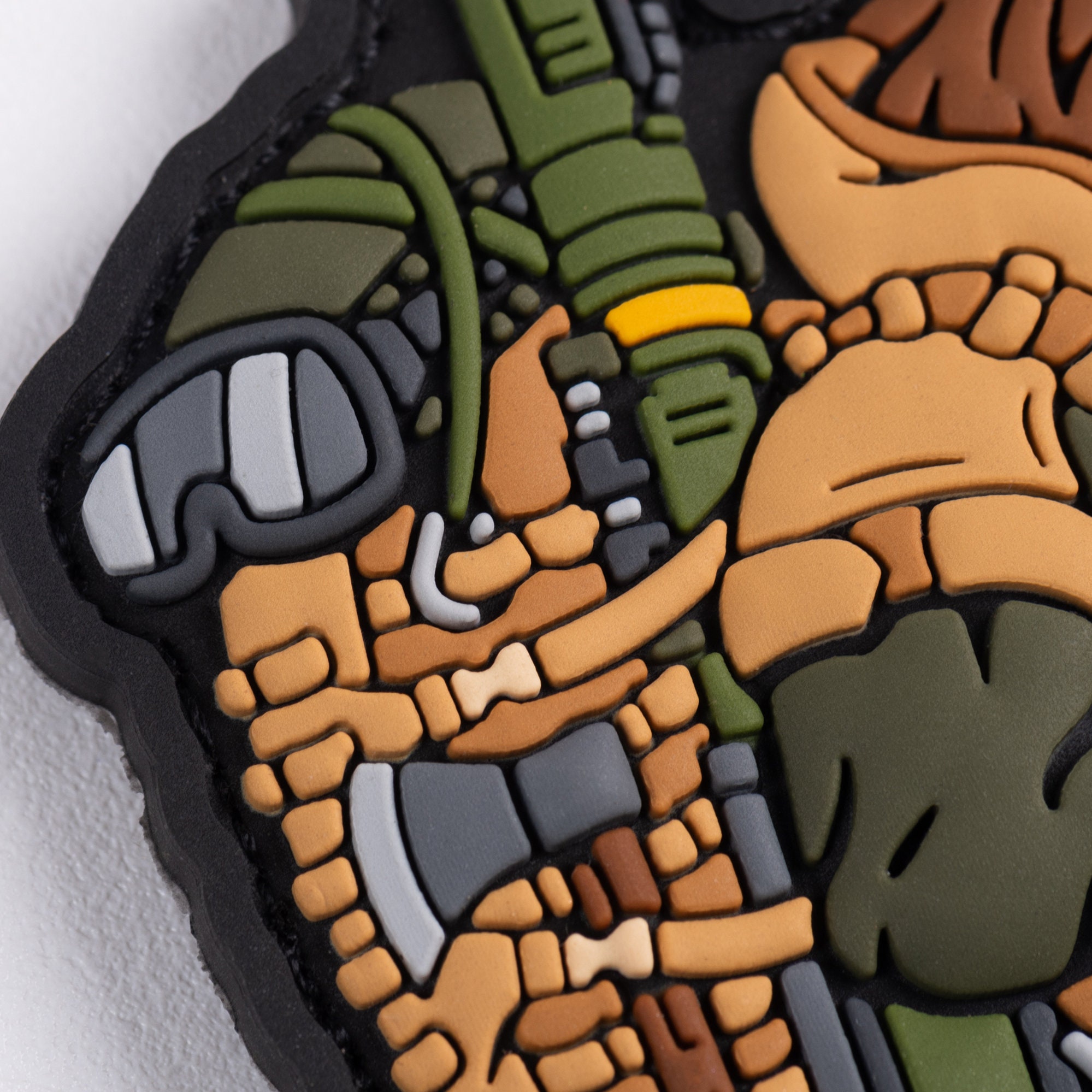 Boar Patch PVC, 3D, Chevron, Velcro Patch, Blue, Boar, Colored Patch ...