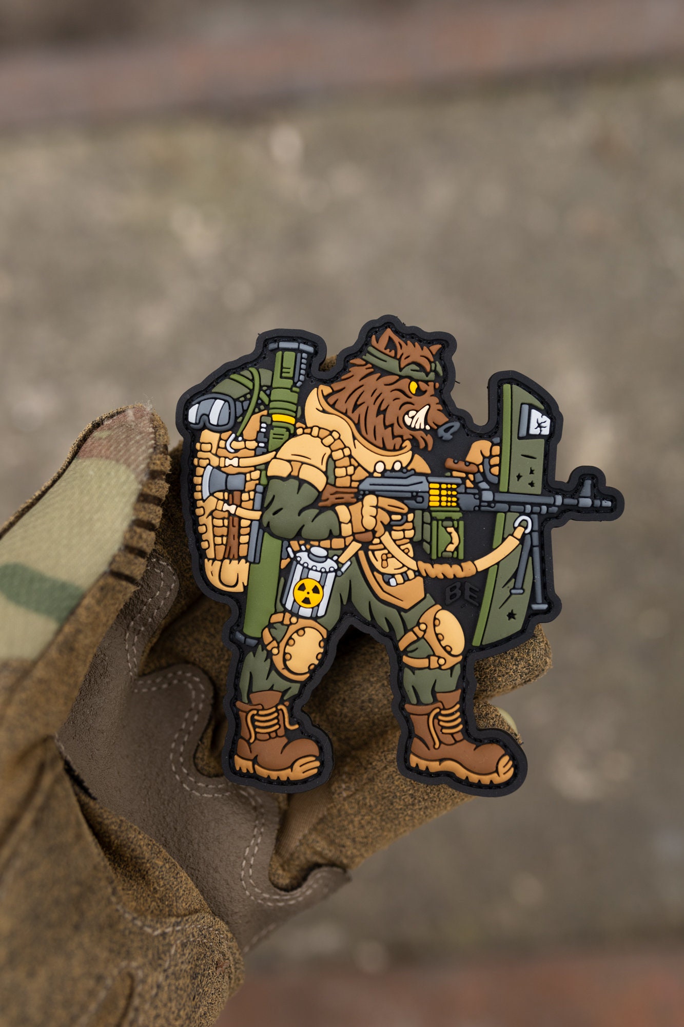 Boar Patch PVC, 3D, Chevron, Velcro Patch, Blue, Boar, Colored Patch ...