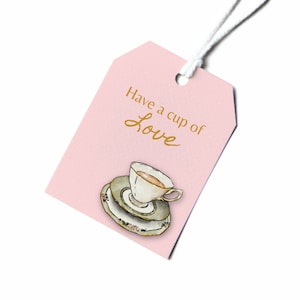 Printable Tea Gift Tag | Gift Tag for Tea Gifts, DIY Coffee or Tea Gift ...