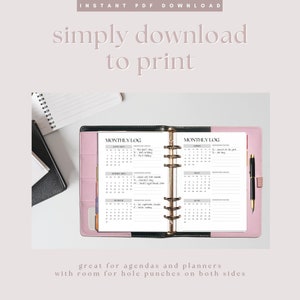 2024 Year Overview Planner Printable | Productivity | Agenda | Sunday ...