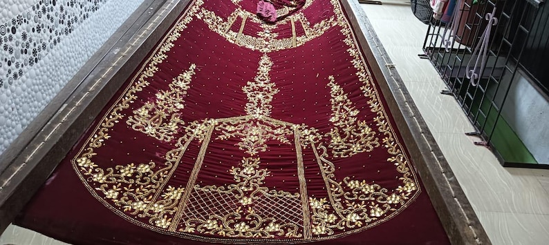 Somali Bridal Dirac: Velvet Wedding Dress With Embroidery - Etsy