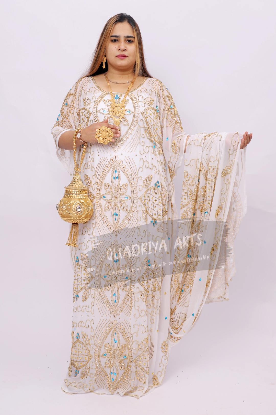 Handmade White Bridal Dirac Dress: Somali Wedding Gown - Etsy UK