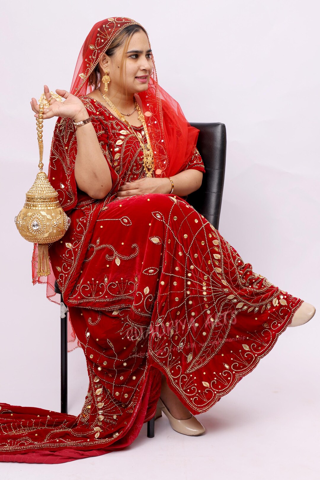 Red Somali Dirac Dress, Scarf, Underskirt, Belt,hand Fan,wedding ...