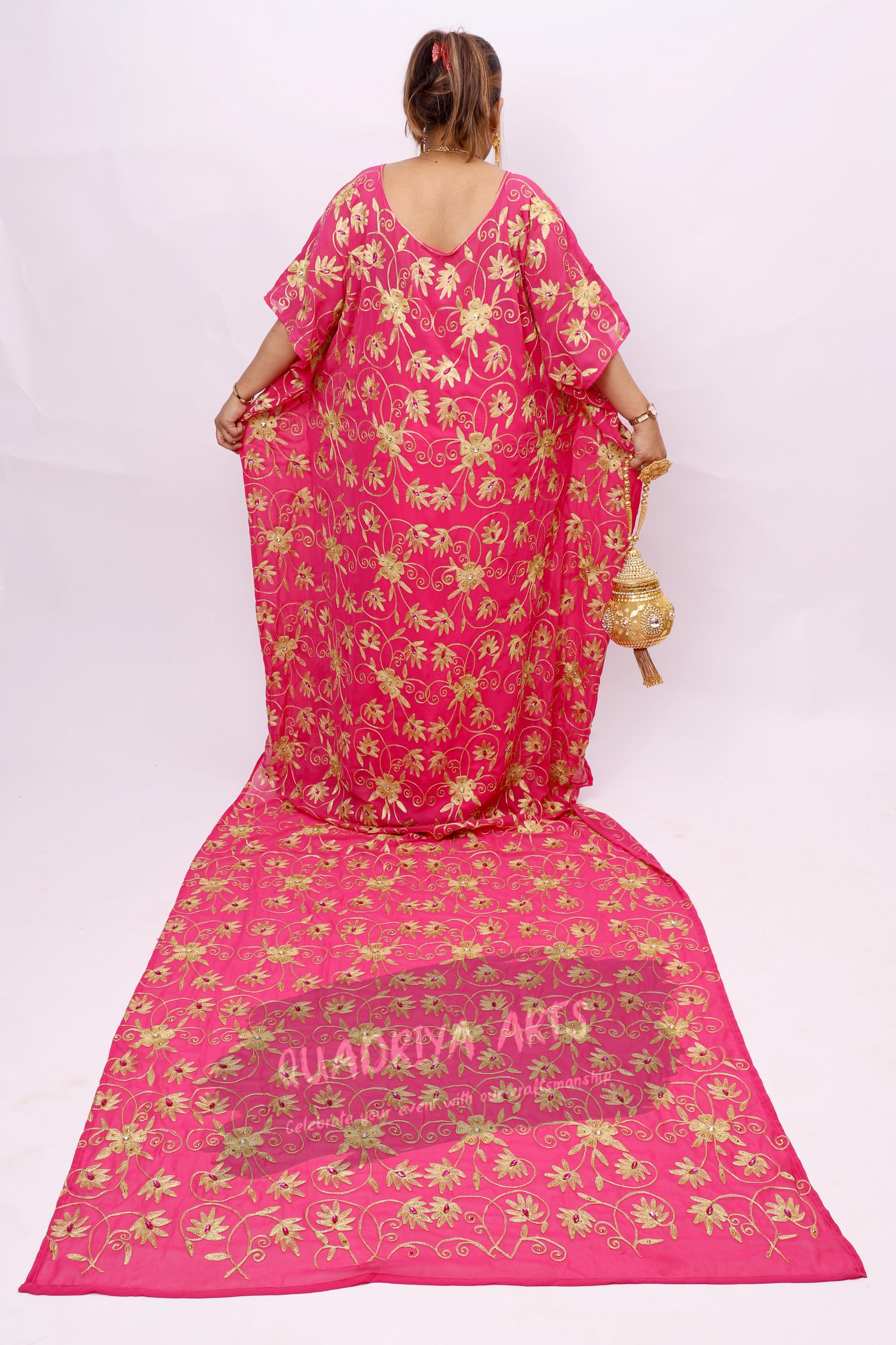 Handmade Chiffon Somali Dirac Dress: Gold Mbroidery - Etsy