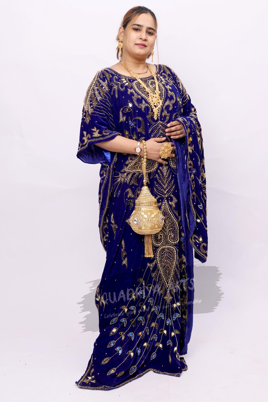 Blue Somali Velvet Bridal Dirac: Handmade African Wedding Dress - Etsy