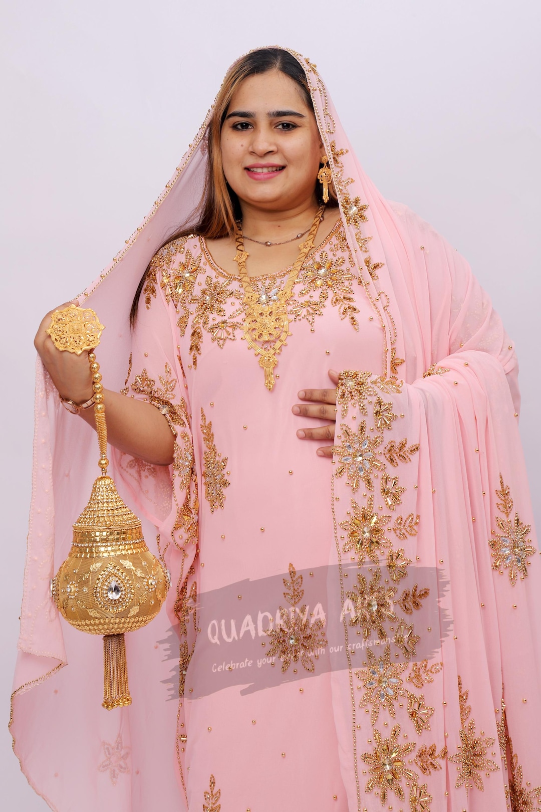 Pink Somali Dirac Dress Luxury Chiffon Wedding Dress - Etsy