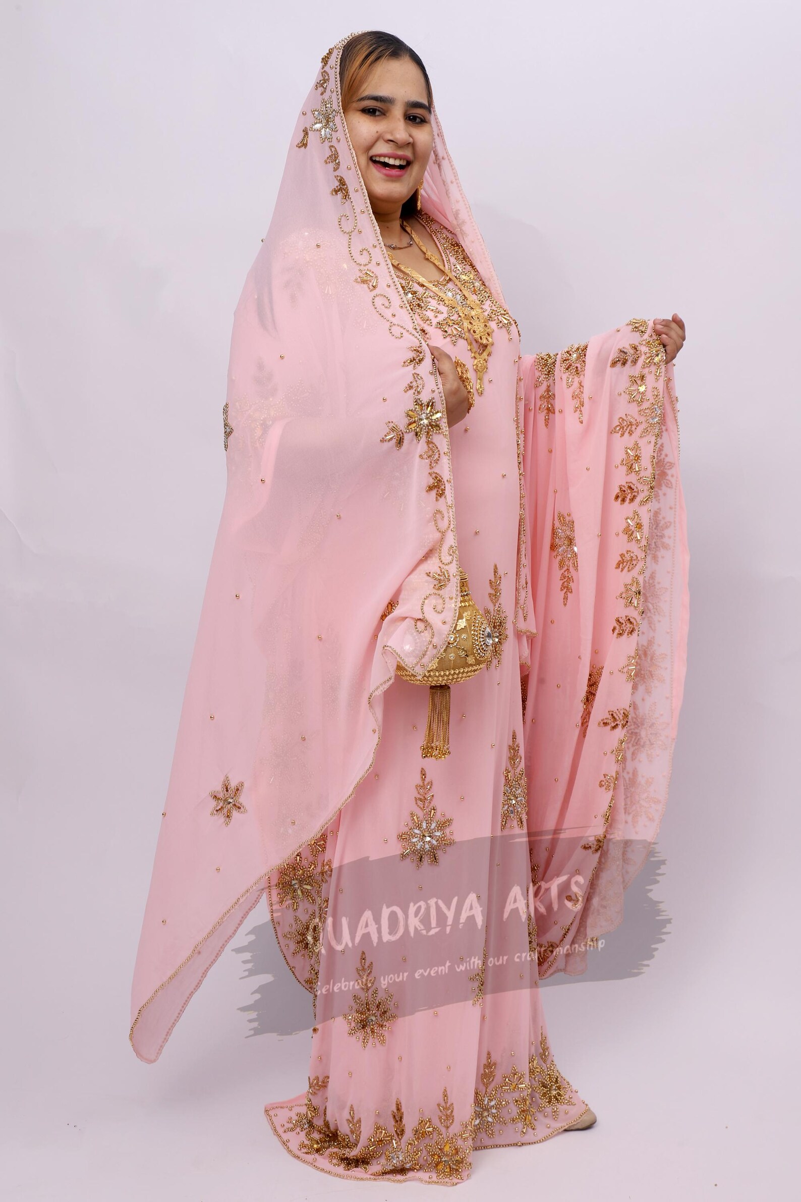 Pink Somali Dirac Dress Luxury Chiffon Wedding Dress - Etsy