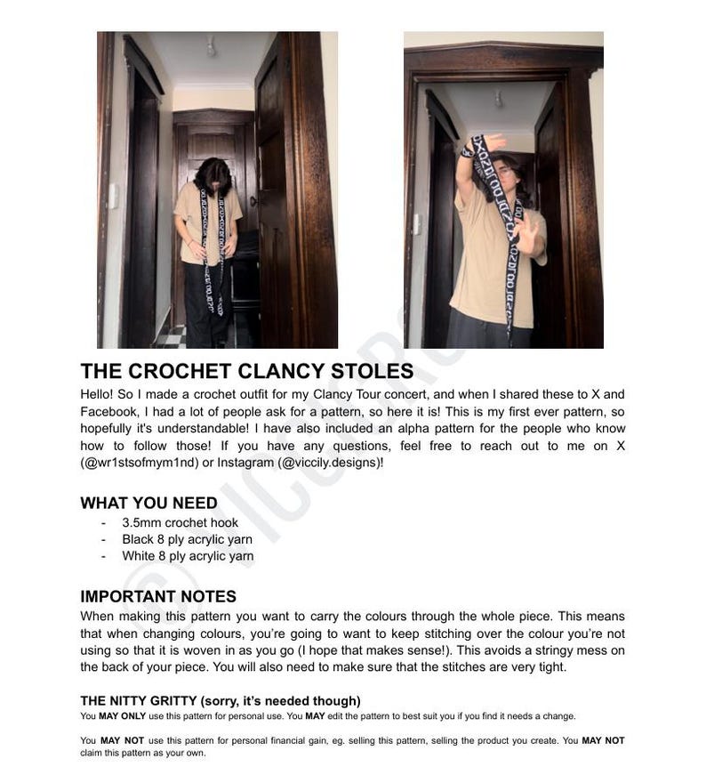 Clancy Stoles - CROCHET PATTERN - Etsy