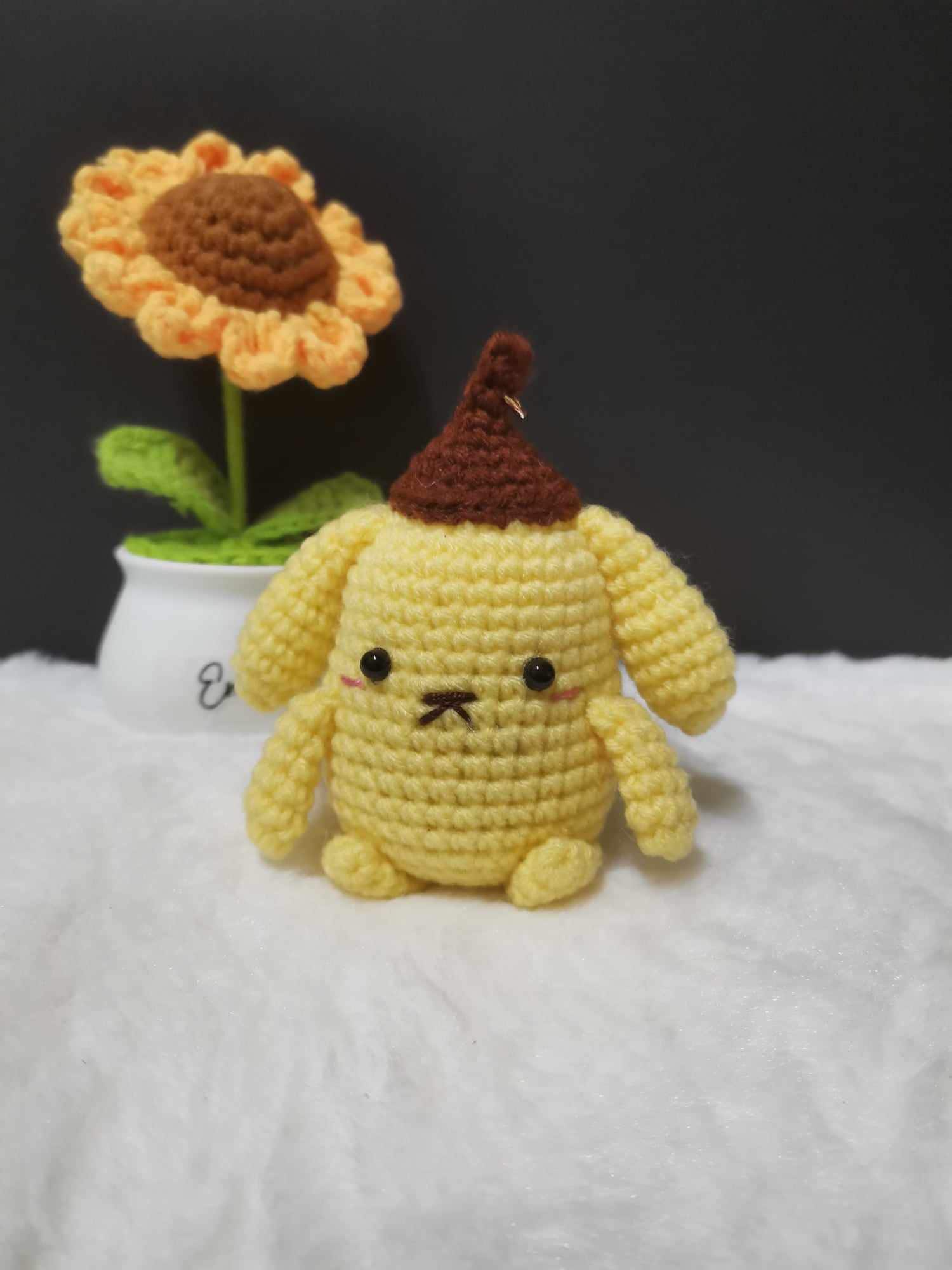 Crochet Pompompurin Keychain Amigurumi Crochet Golden - Etsy