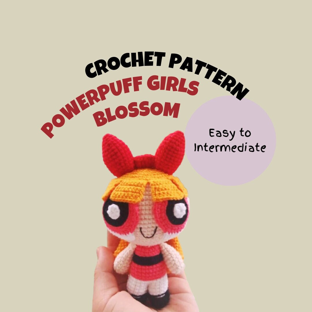 Powerpuff Girl Blossom Inspired Crochet Pattern Superpower Girl Doll ...