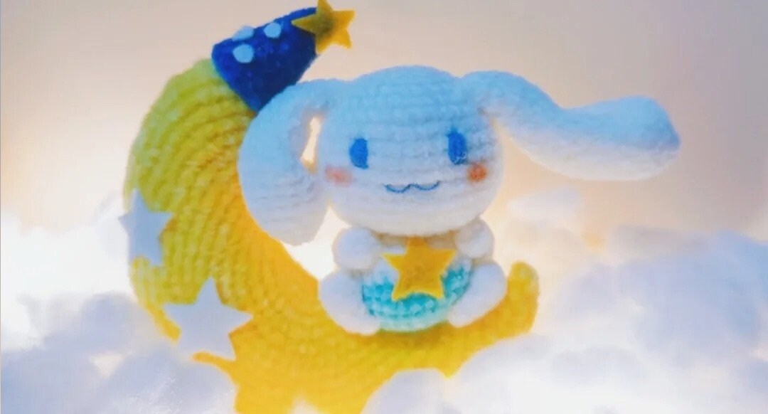Cinnamoroll on a Moon Crochet Pattern, PDF Pattern, Cinnamoroll Pattern ...