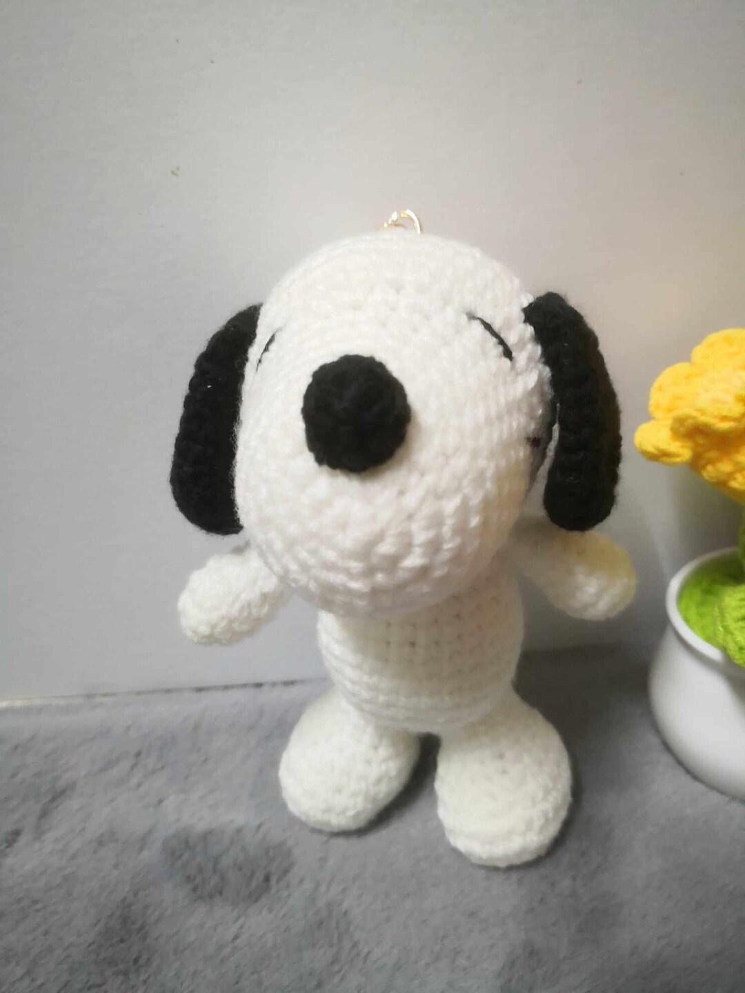 Crochet Snoopy Keychain, Amigurumi Crochet Beagle, Pet, Snoopy Lovers ...