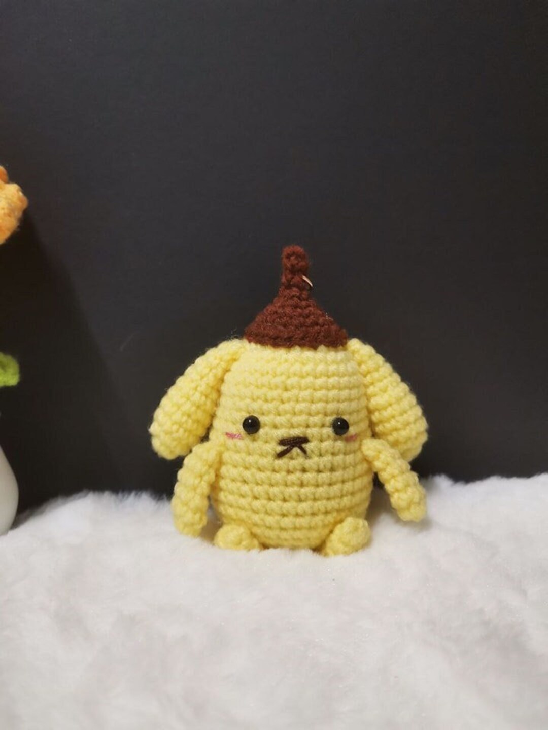 Crochet Pompompurin Keychain Amigurumi Crochet Golden - Etsy
