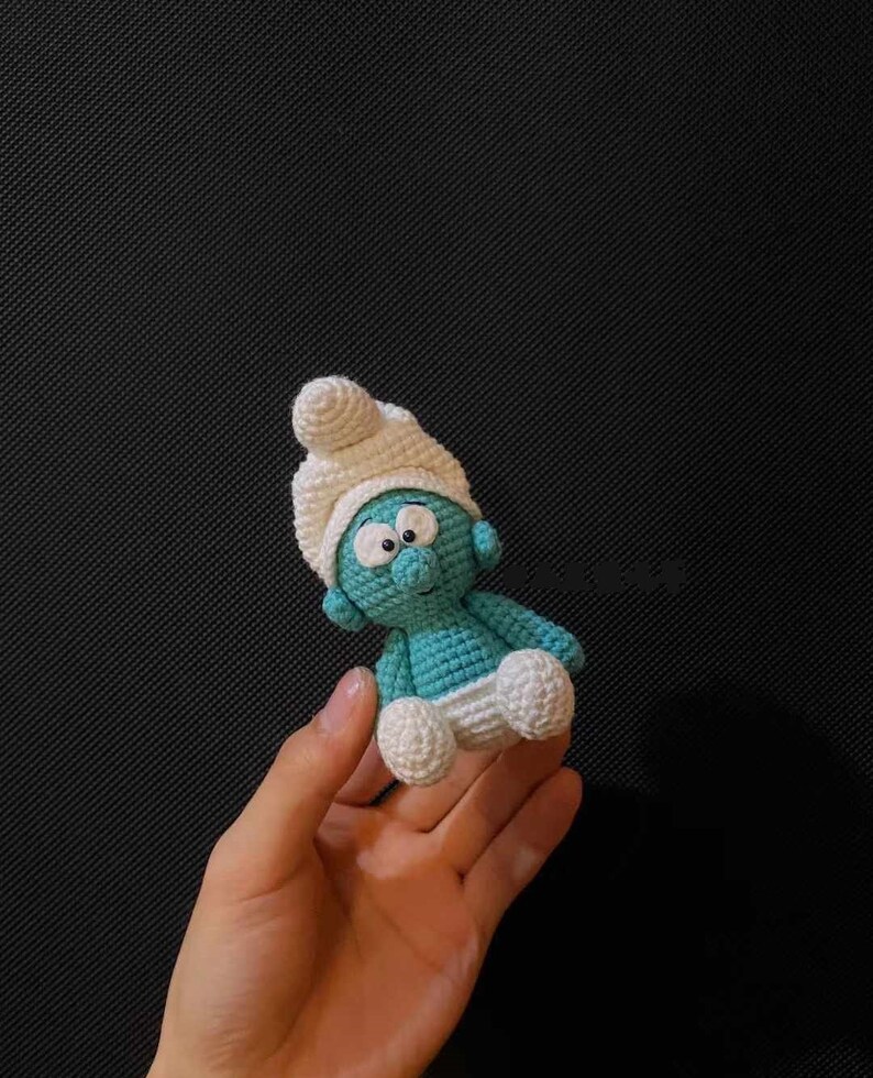 The Smurf Crochet Pattern, PDF Pattern, Tiny Blue Smurf Pattern, Cute ...