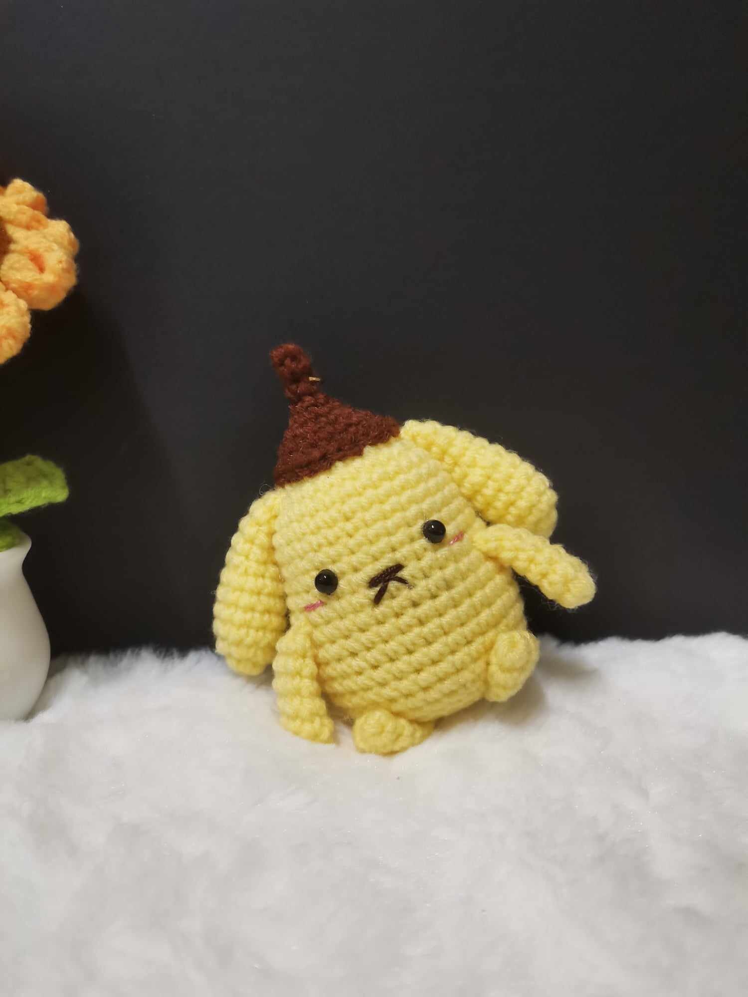 Crochet Pompompurin Keychain Amigurumi Crochet Golden - Etsy