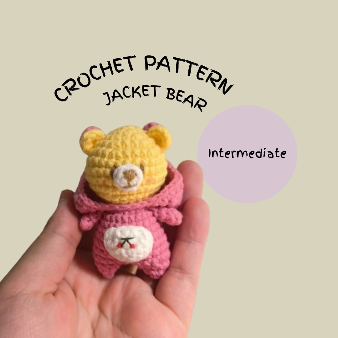 Jacket Bear Crochet Pattern, Teddy Bear Pattern, Pooh Bear Pattern ...