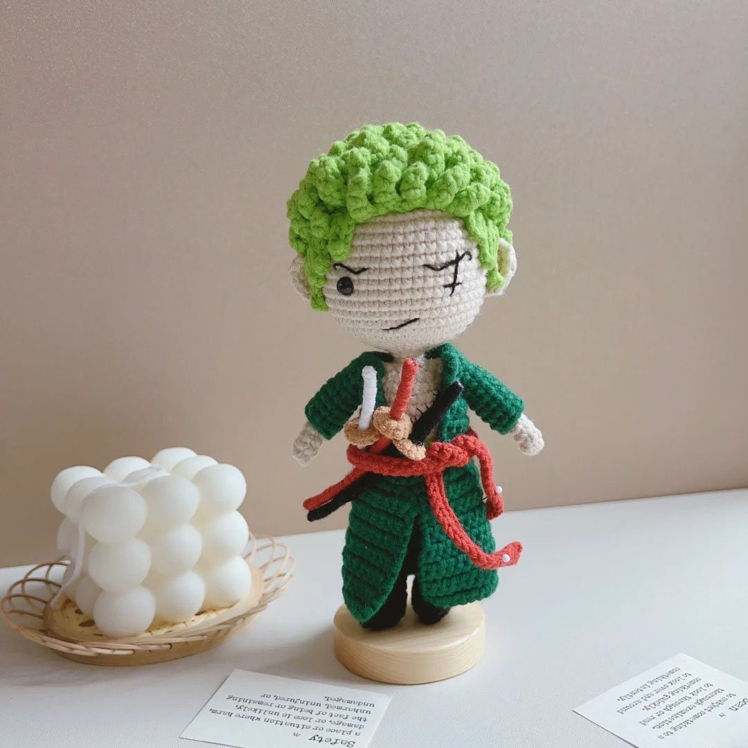 Roronoa Zoro Inspired Crochet Pattern Pirate Hunter Samurai Amigurumi ...