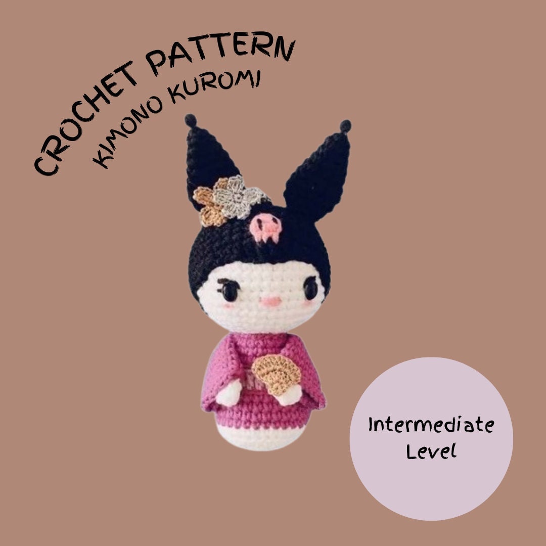 Kimono Kuromi Crochet Pattern, PDF Pattern, Kuromi Wearing Japanese ...