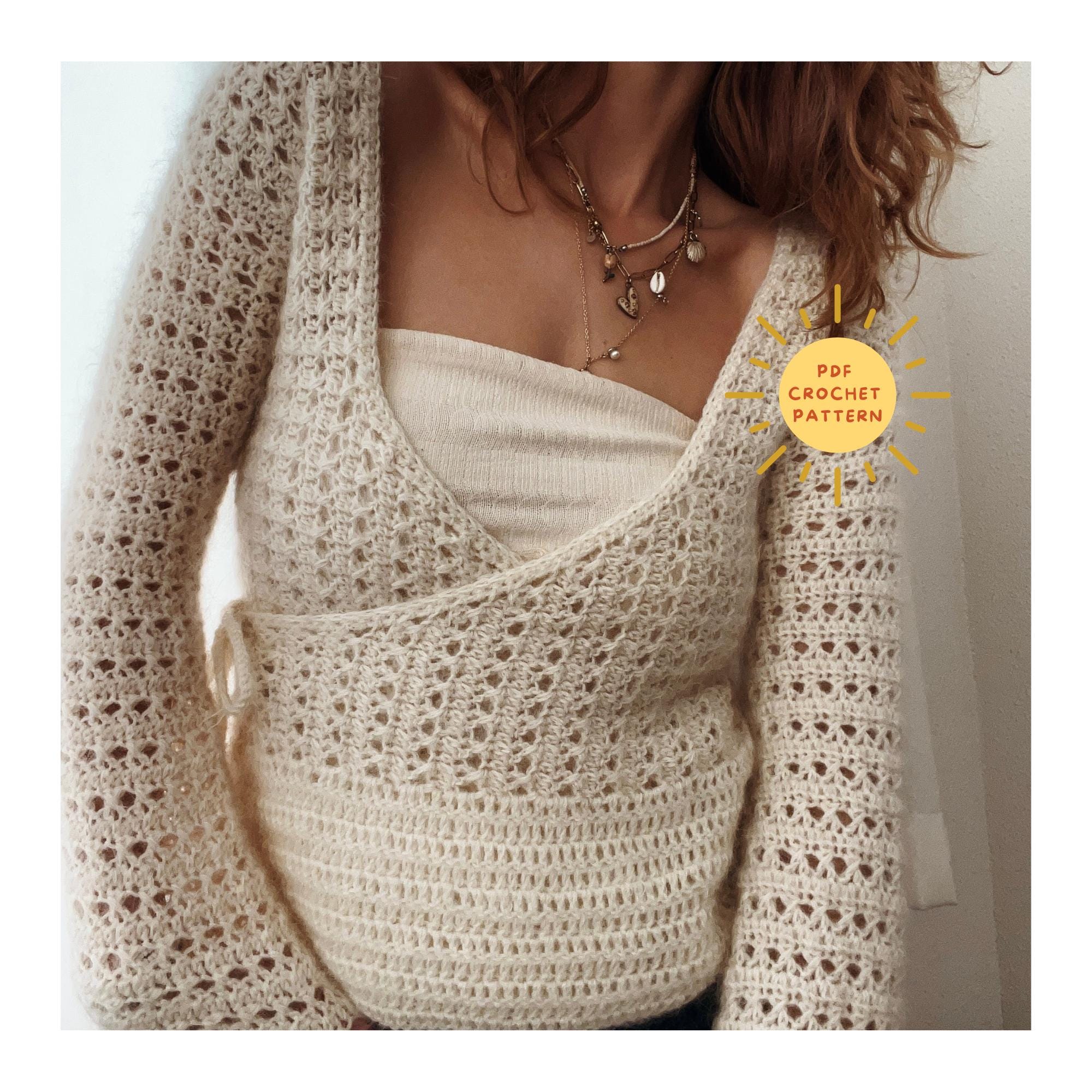 Rosa Wrap Top Crochet Pattern/ Crochet Pattern by Juuulmakes/ Crochet ...