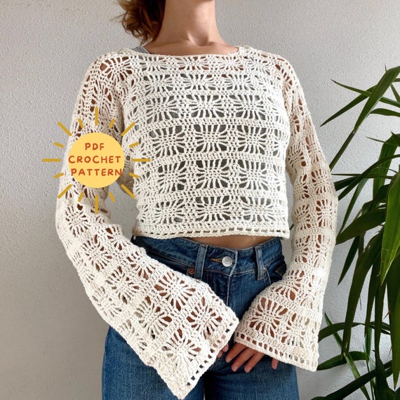 Sunny Side up Sweater/ Crochet Summer Patterns/ Easy Sunny Side up Sweater/ Crochet Summer Patterns/ Easy
