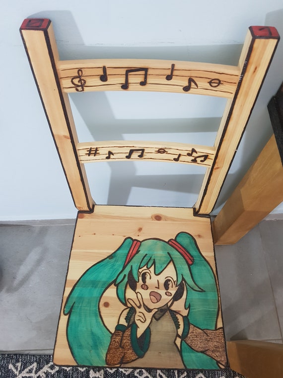 Hatsune Miku Wooden Chair - Etsy