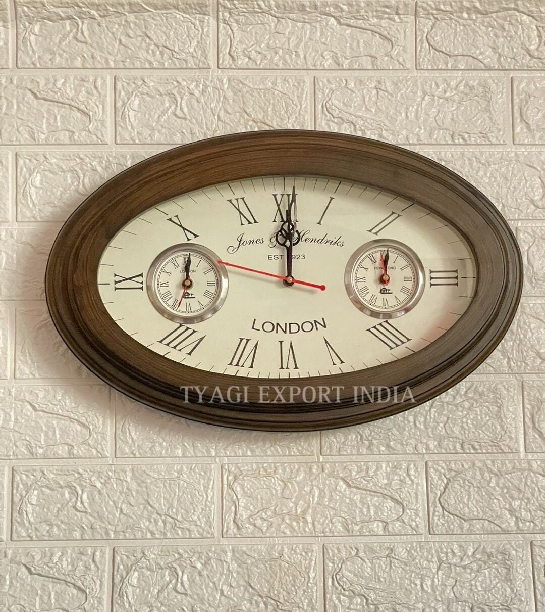 Antique Wooden Wall Clock for Home Office Livingroom Bedroom Kitchen ...
