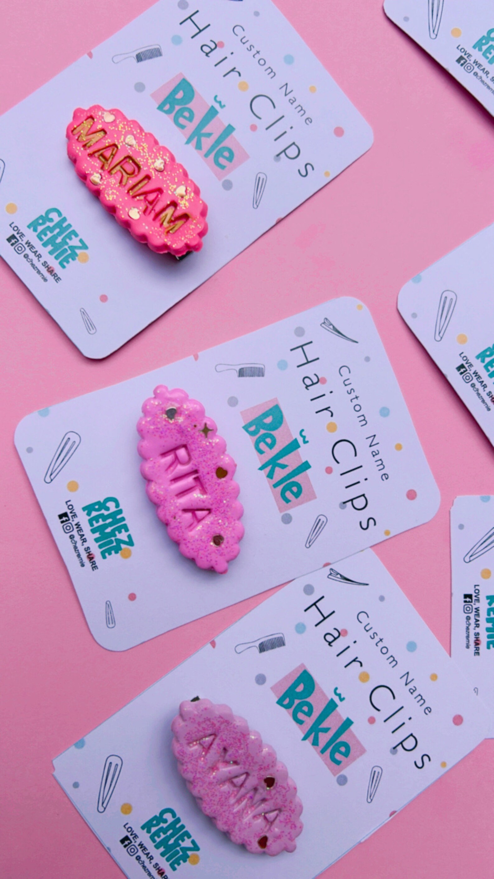 Little Girls Hair Accessories Personalized Hair Clip Custom Hair Clip ...