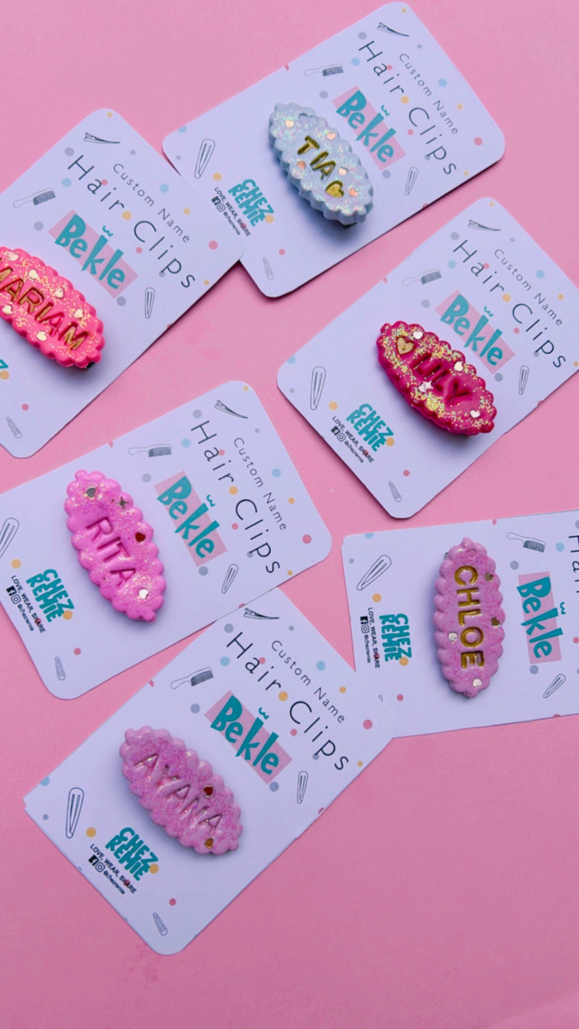 Little Girls Hair Accessories Personalized Hair Clip Custom Hair Clip ...