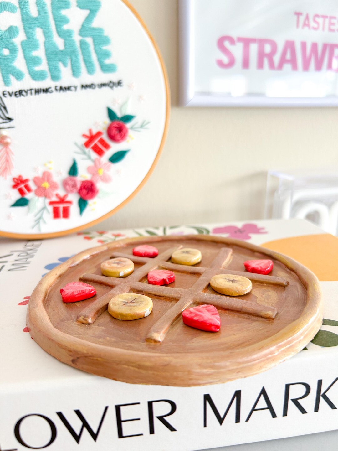 Board Game Art, Air Dry Clay, Waffle Lover,strawberry and Banana,office ...
