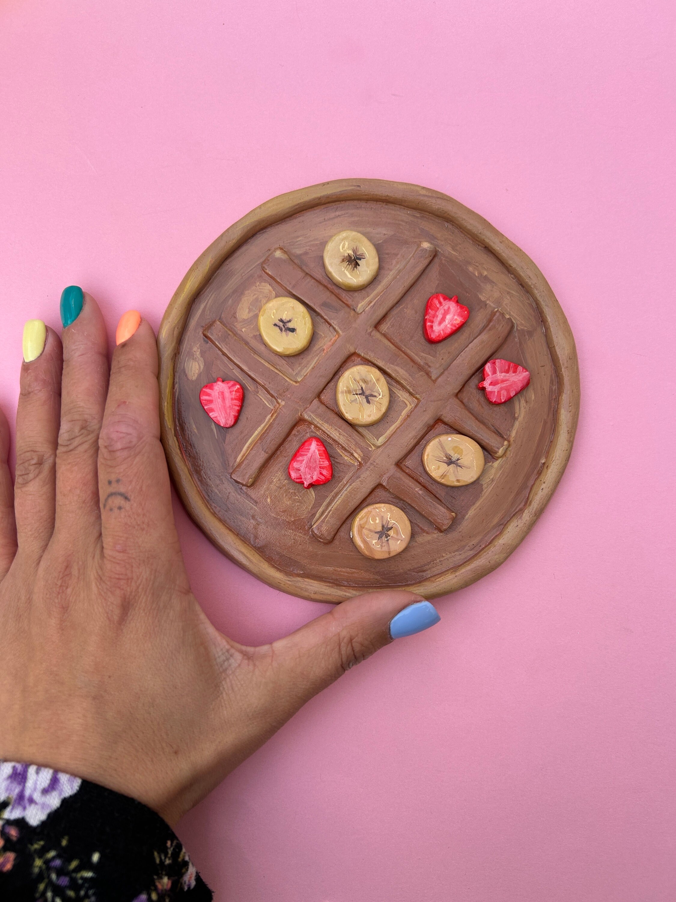 Board Game Art, Air Dry Clay, Waffle Lover,strawberry and Banana,office ...