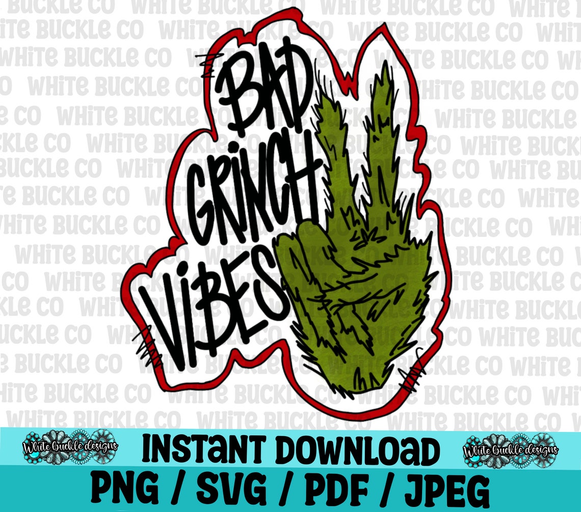 Bad Grinch Vibes,grinch Christmas Png,grinch Clip Art,retro Christmas ...