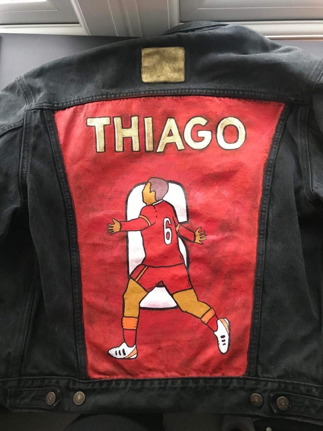Custom Painted Football Jacket - Etsy