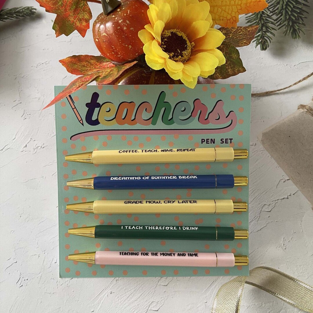 Teacher Pen Set - Etsy