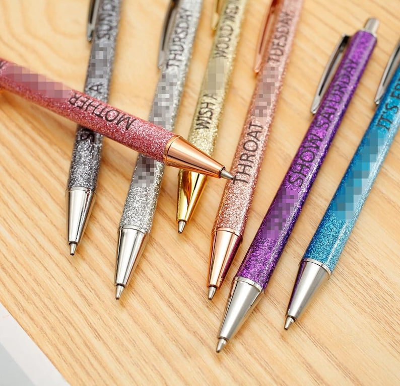 Offensive Days of the Week Pens | Set of 7 Pens | Pens With Sayings ...