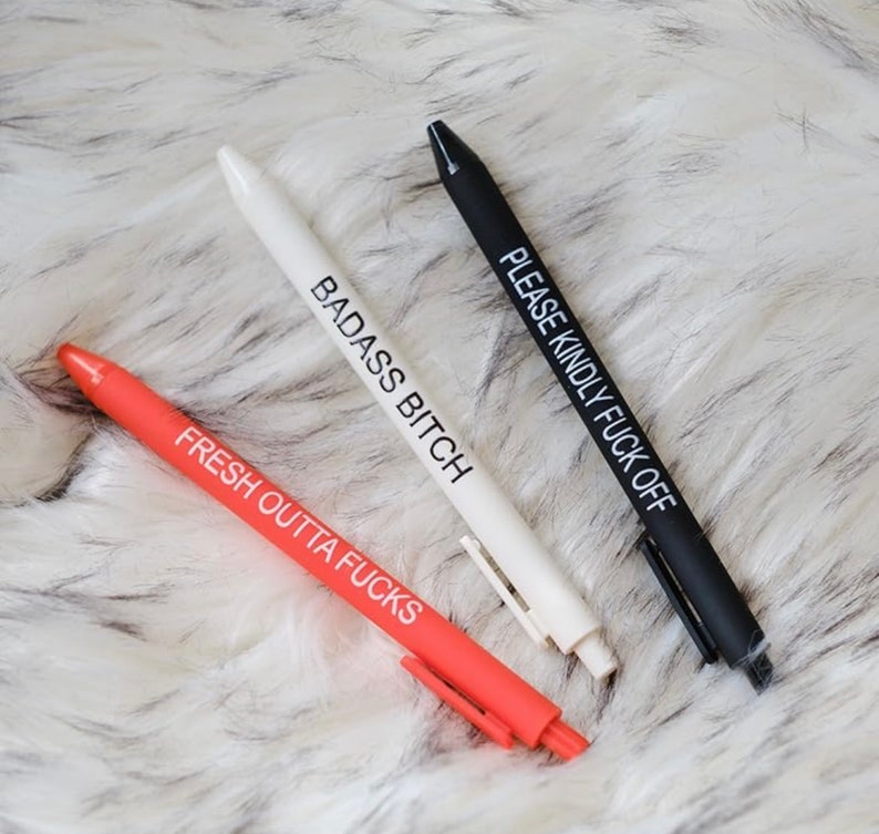 Hilarious Adult Pens for Fun | Pens With Sayings | Vulgar Pen Set ...