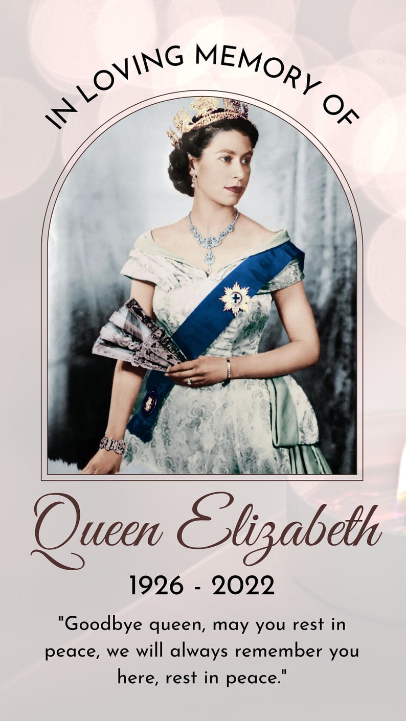 RIP Queen Elizabeth II Print, Her Majesty the Queen Elizabeth ...