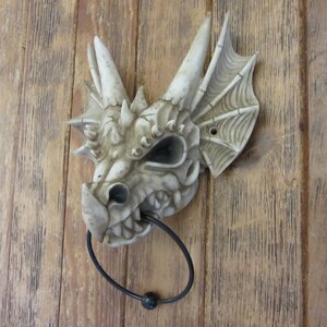 Dragon Skull Door Knocker Gothic Fantasy Dungeons & Dragons Halloween ...