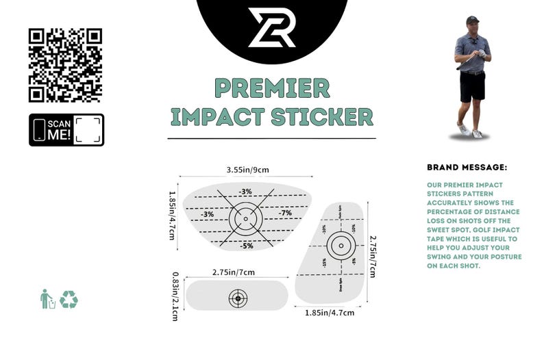 Golf Impact Stickers - High-resolution Strike Stickers for Iron, Wood ...