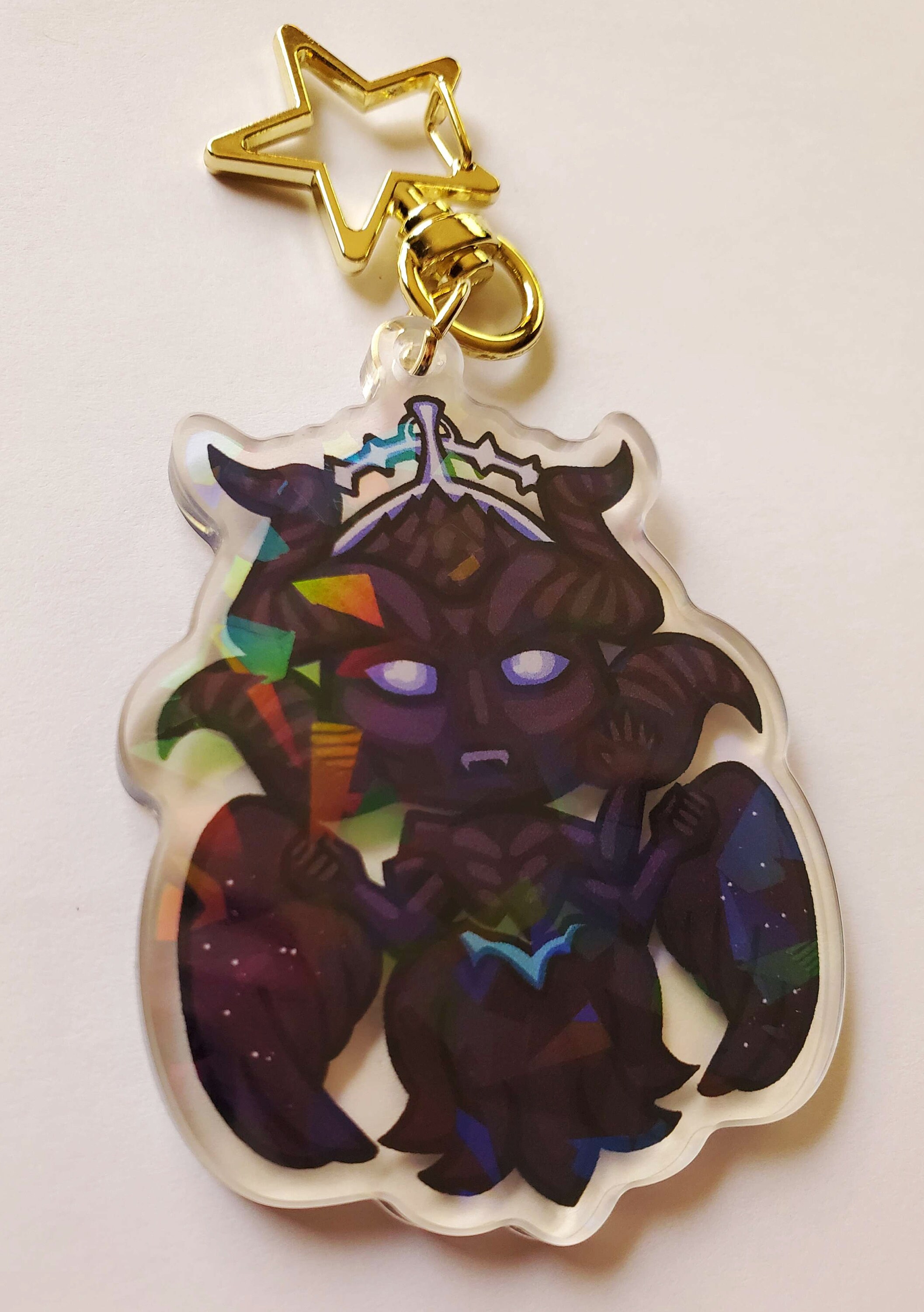 FFXIV Hydaelyn & Zodiark 2.5 Holographic Acrylic Keychains Charms ...