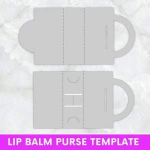 Lip Balm Purse Template, Png, Svg, Dxf, Eps, Label, Wrapper, Canva ...