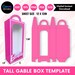 Tall Gable Box Template, Tall Window Box, Gable Box, Tall Box Svg, Box ...