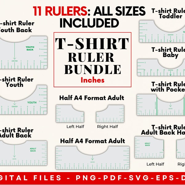 Shirt Ruler Svg - Etsy