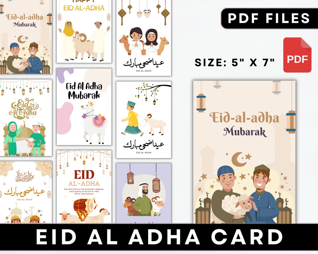 Eid Mubarak Cards, Eid Al Adha Card Printable, Eid Mubarak, Eid ...