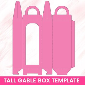 Tall Gable Box Template, Tall Window Box, Gable Box, Tall Box Svg, Box ...