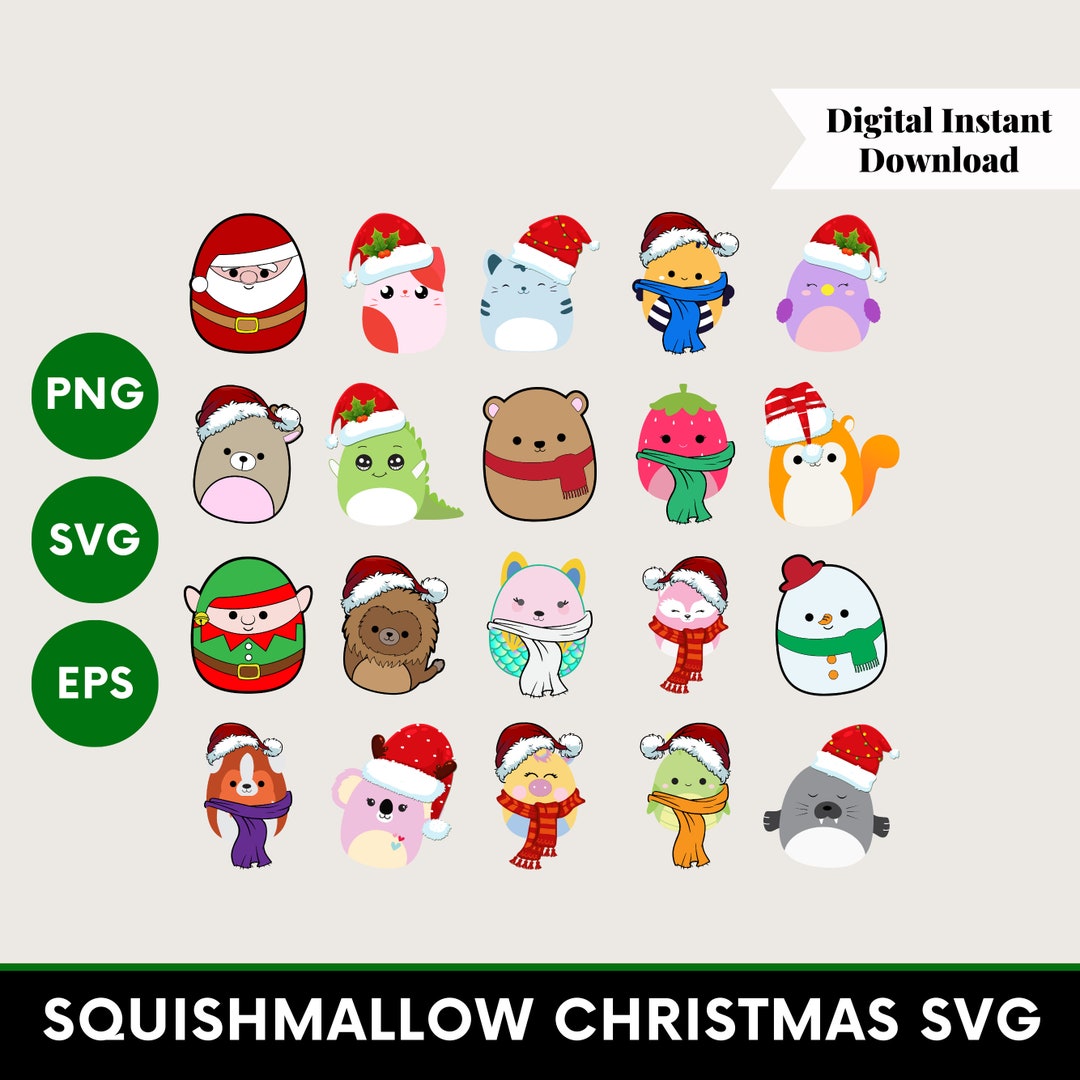 Squishmallow Merry Christmas Svg Squishmallow Kids Christmas - Etsy