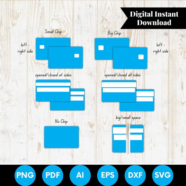 Credit Card Skin Template - Etsy