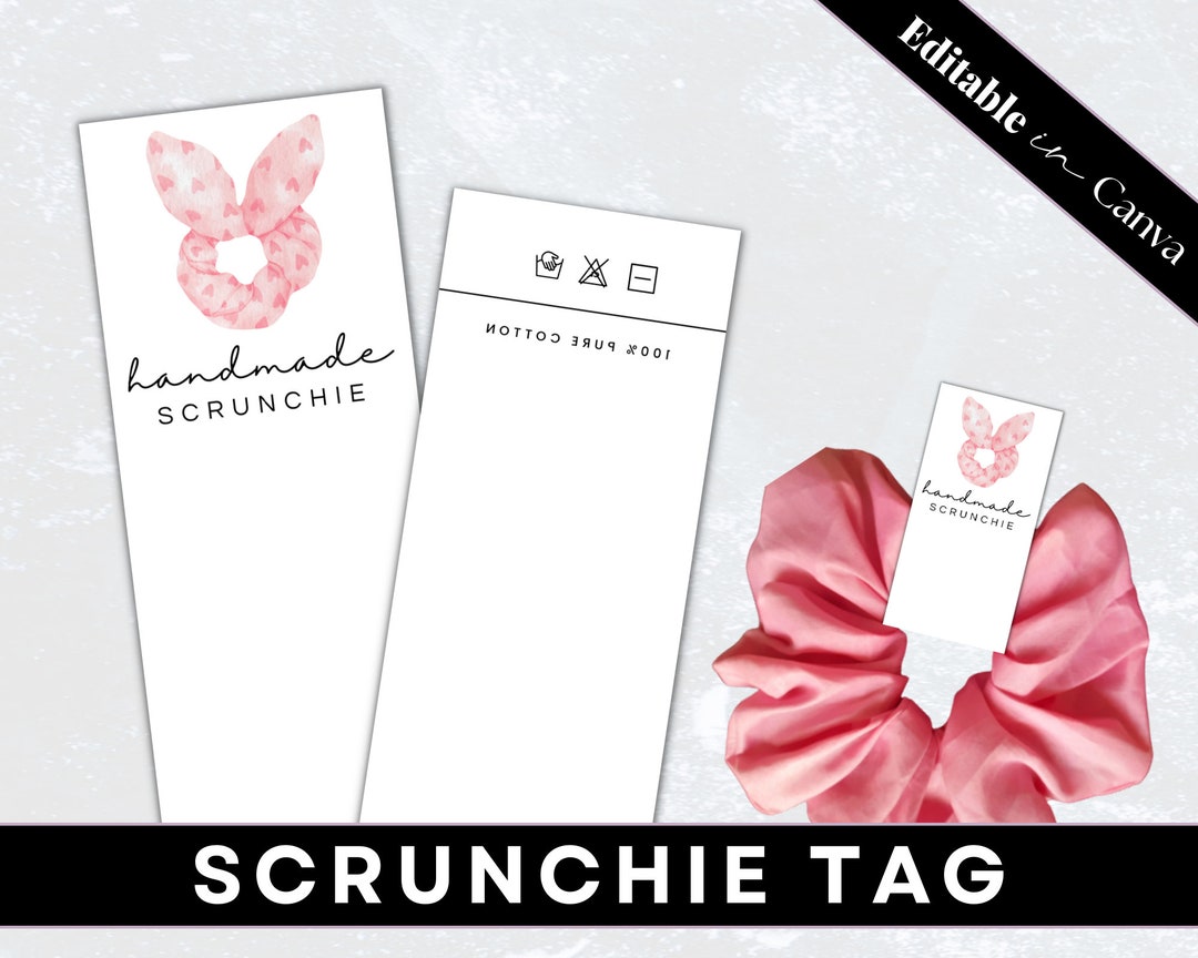 Scrunchie Label Svg, png, Svg, Dfx, Eps, JPEG Scrunchie Tag, Scrunchie ...