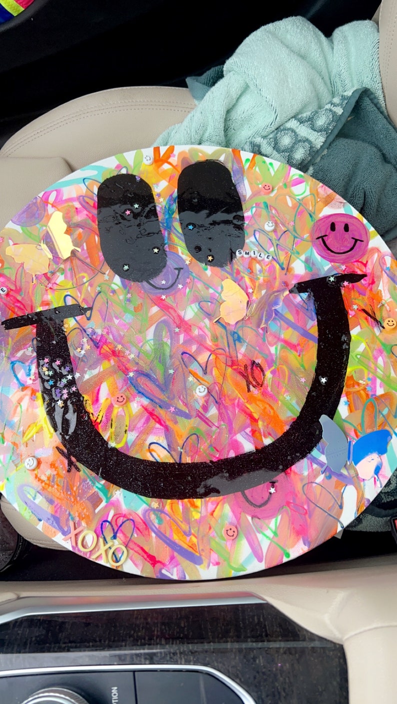 Smiley Face Art - Etsy
