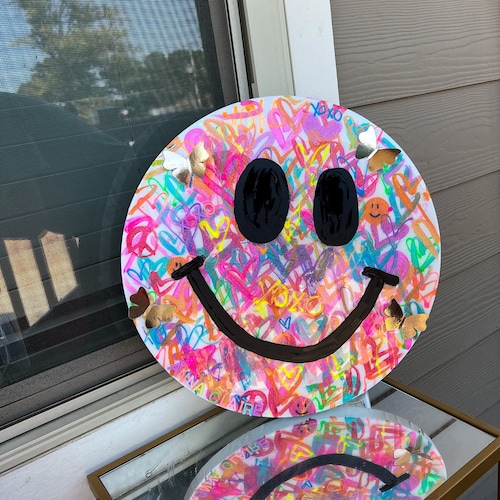 Smiley Face Art - Etsy