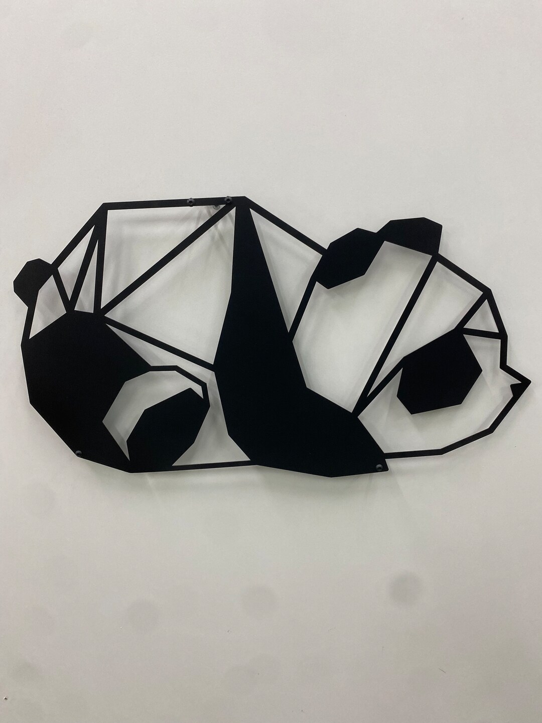 Geometric Panda Metal Wall Art Kid's Room Decor Animal Decor Panda ...